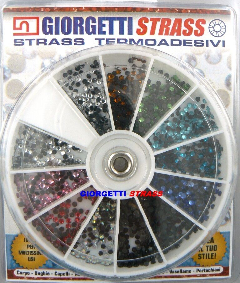 RUOTA 1728 STRASS SS6 2mm 11 Colori Termoadesivi adesivi Borchie hotfi – giorgettistrass.com