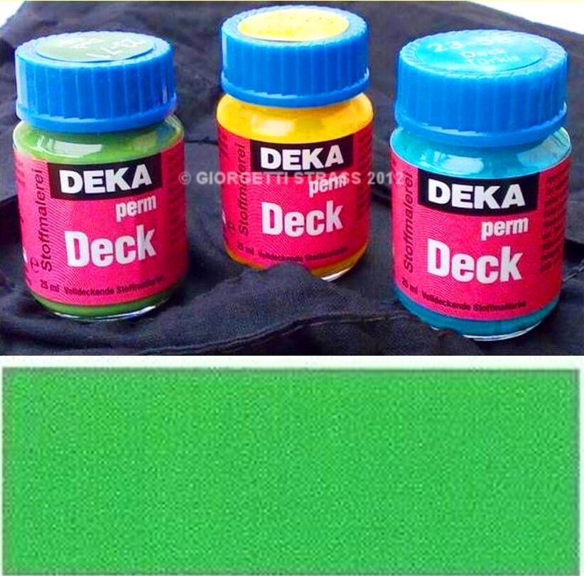 DEKA Color for dark fabric colors Light Green covering dark denim fabr ...