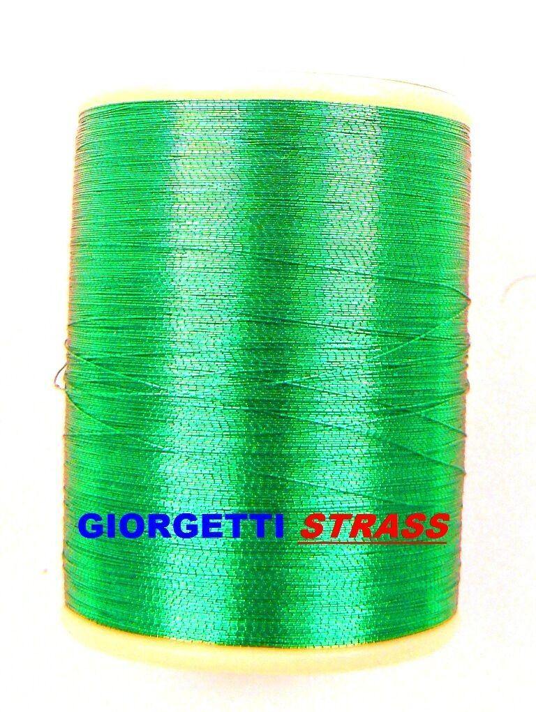 FILO da per RICAMO LAMINATO VERDE BANDIERA Mt.1000 filato Metalizzato ...