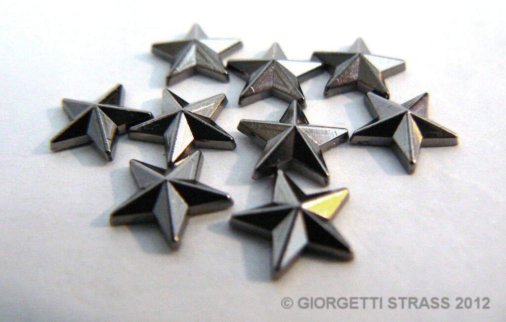 BORCHIE borchia STELLA 13mm 10pz Grigio Brunito scarpe Hot fix star te ...
