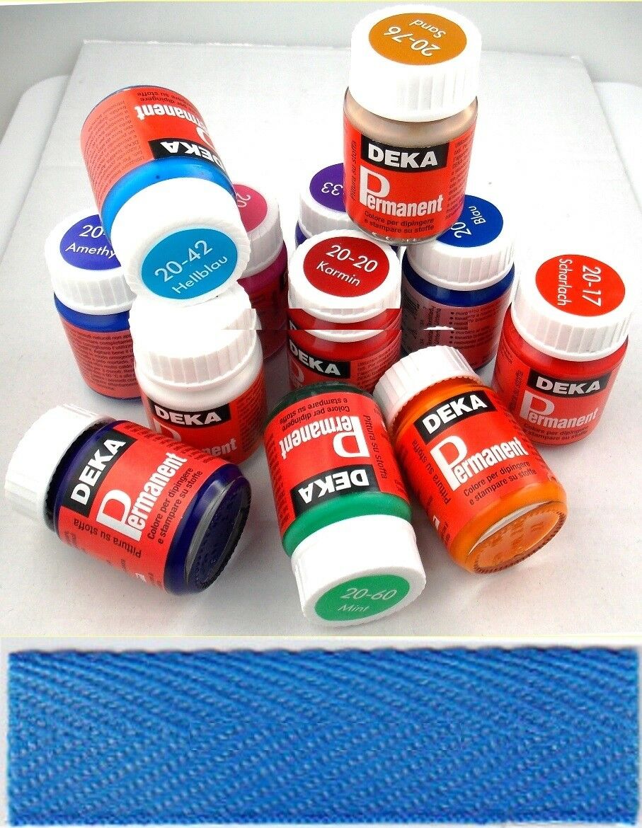 DEKA Color fabric colors LIGHT BLUE paint fabric jeans shoes stencil 2 ...