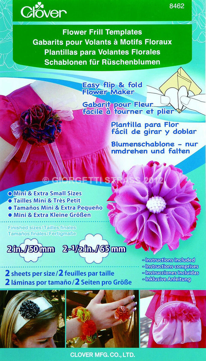 Template template for creating curled flowers 2 sizes CLOVER 8462 ...